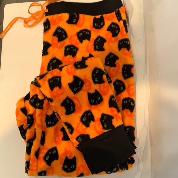 Intimates & Sleepwear | Womens Halloween Pajama Pants Black Cat Print ...